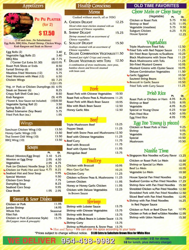 Take Out Menu - Dragon Gate Chinese Food Restaurant Delivery Miramar ...